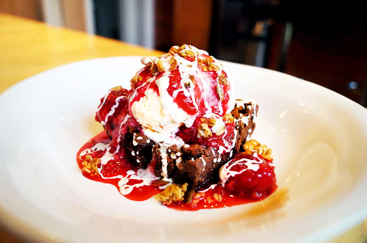 Chocolate Brownie & Raspberry Ripple Ice Cream Sundae - Graham's Family ...