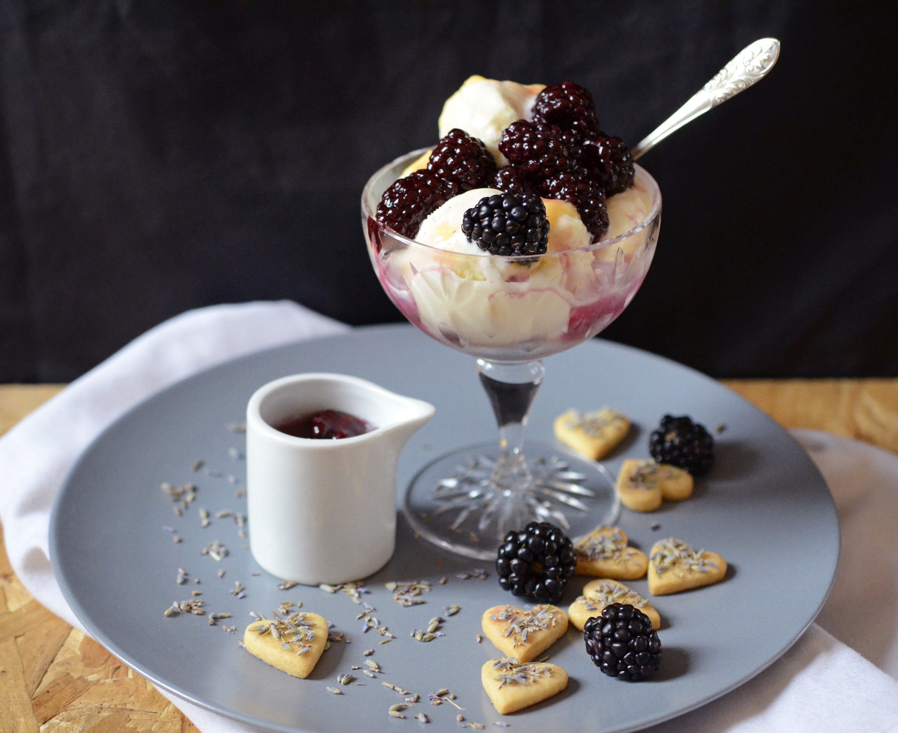 Lemon Curd Ice Cream Sundae with Lavender Shortbread - Graham's Family ...