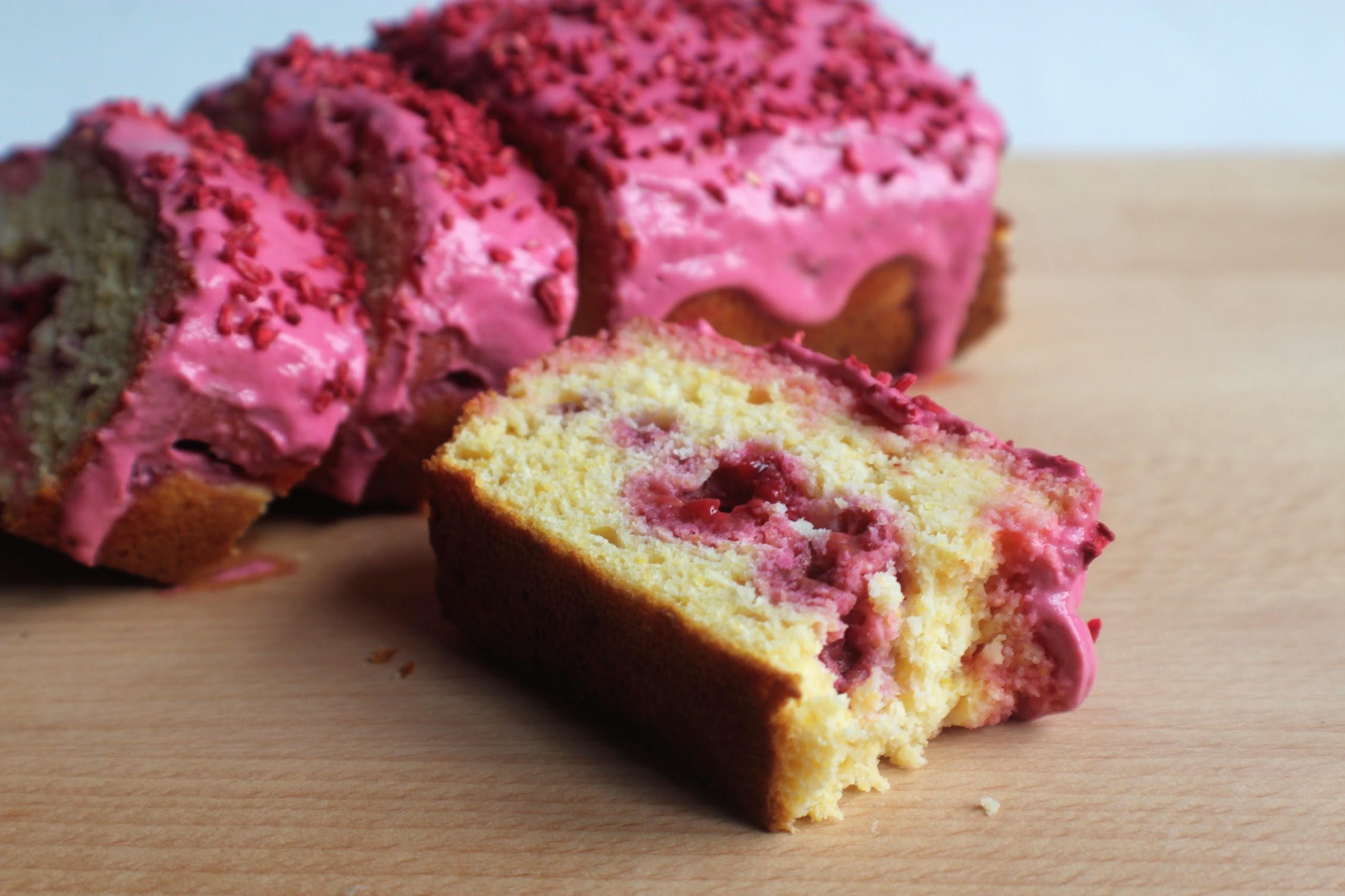 Pretty Pink Raspberry & Polenta Loaf - Graham's Family Dairy