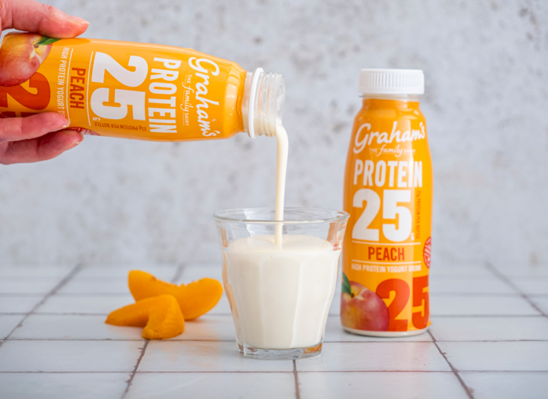 Protein 25 Yogurt Drink Peach - Graham's Family Dairy